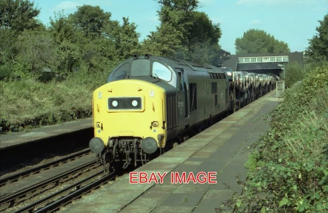 PHOTO ENGLISH Electric Class 37 Diesel Loco No. 37 215 Taking A Car ...
