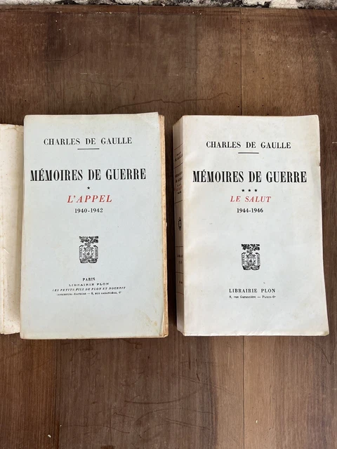 LIVRE CHARLES DE GAULLE MÉMOIRES DE GUERRE EUR 50,00 - PicClick FR