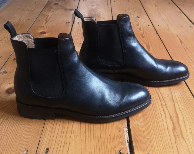 MARKS AND SPENCER M&S Luxury Black Mens Leather Chelsea Boots Size 8 £ ...