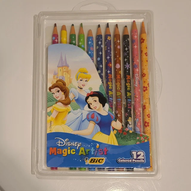 DISNEY MAGIC ARTIST 12 Colored Pencils by BIC - Learn how to Draw a ...
