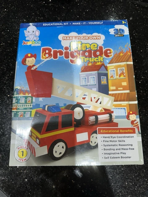 MAKE YOUR OWN Fire Brigade Truck 3D DIY KIT £4.99 - PicClick UK