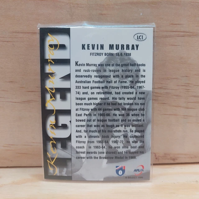 1999 SELECT AFL Trading Card Limited Edition Legend Card LC1 Kevin ...