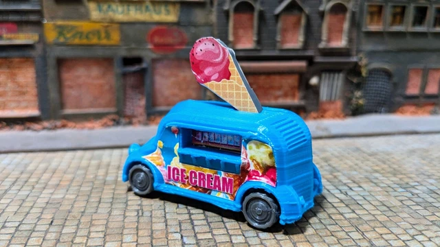 EISWAGEN &ICE CREAM& Kirmes Eisbude Eisstand Foodtruck Rummel H0 ...
