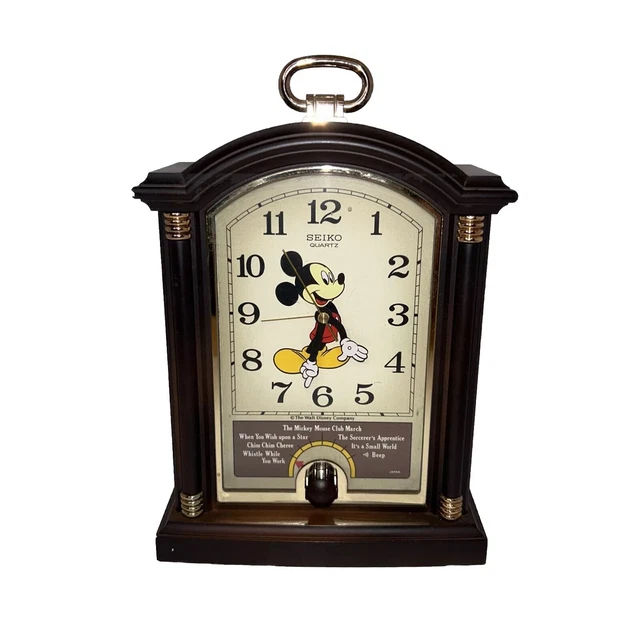 DISNEY SEIKO QUARTZ Mickey Mouse Musical Alarm Clock Sing Along Jukebox Vintage £55.84 - PicClick UK