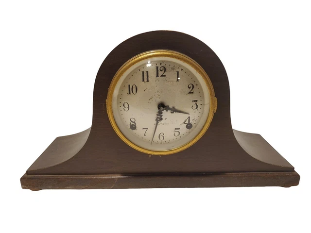 SETH THOMAS MODEL 89 Sentinel with Key Vintage Mantle Wind Up Clock ...