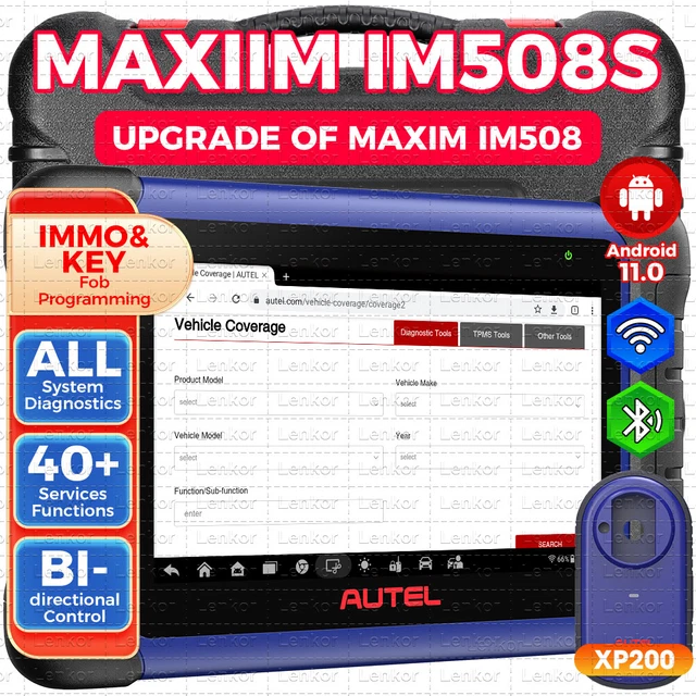 2024 AUTEL MAXIIM IM508S Key Fob Programming Full System Diagnostic ...