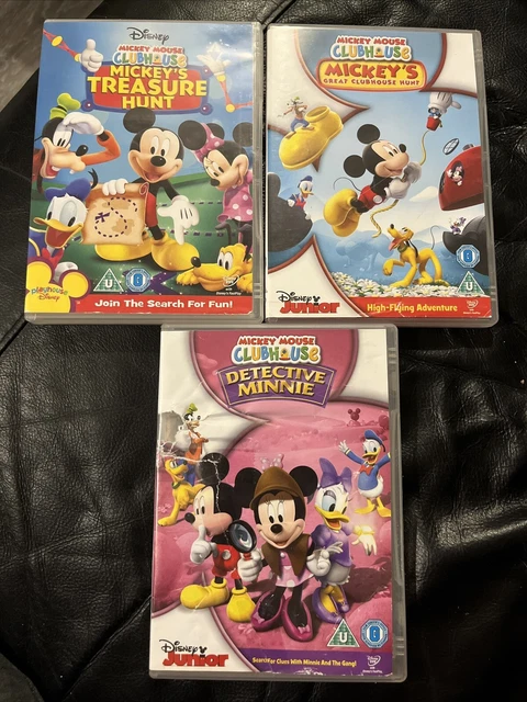 (6) 3 X Mickey Mouse Clubhouse DVD’s - Disney Detective Minnie Treasure ...