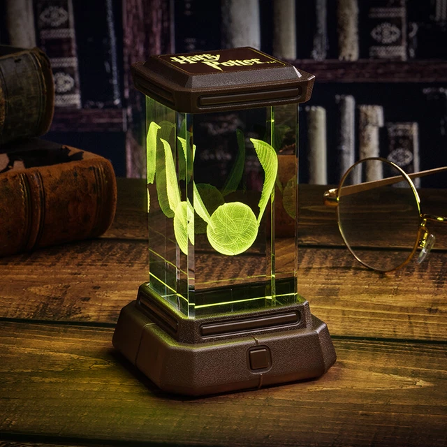 HARRY POTTER GOLDEN Snitch Holographic Light 3D laser Etched Crystal ...