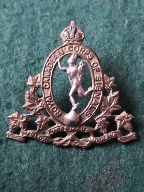 WW2 ROYAL CANADIAN Corps Of Signals Cap Badge. £12.50 - PicClick UK
