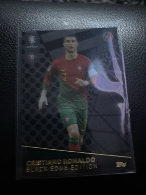 MATCH ATTAX UEFA Euro 2024 Cristiano Ronaldo Black Edge Edition No Be7 £3.99 - PicClick UK