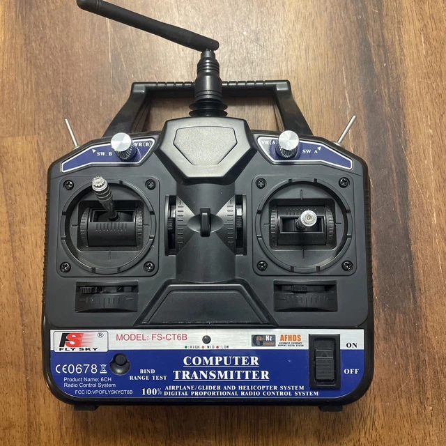 FLYSKY FS-CT6B REMOTE Controller Transmitter with FS-R6B Receiver 2.4G ...