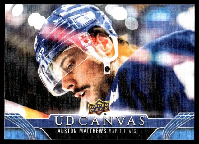 2023-24 TOILE UD pont supérieur Auston Matthews Toronto feuilles d ...
