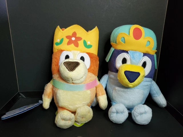 BLUEY FRIENDS 8& Princess Bluey Queen Bingo Plush Lot Stuffed Animal ...