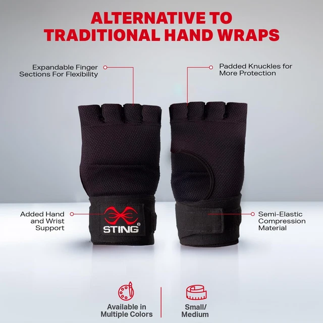 ELASTICISED QUICK BOXING Hand Wrap Gloves, Boxing Equipment for MMA ...