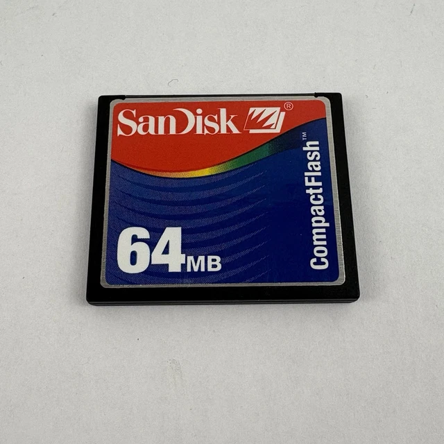 VINTAGE SANDISK COMPACT Flash Card 64MB Camera Memory Card $20.00 ...