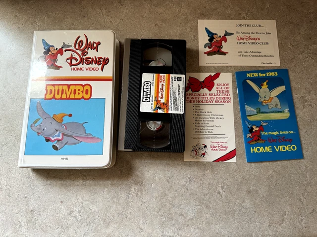 WALT DISNEY HOME video dumbo vhs 1983 release 24VS clam shell case £46. ...