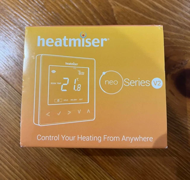 HEATMISER NEOSTAT V2 Smart Programmable Thermostat Glacier White Brand ...