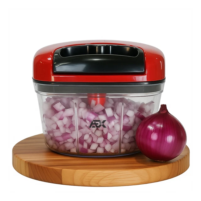 MANUAL PULL STRING Food Chopper 550ml Vegetable Slicer Cutter Kitchen ...