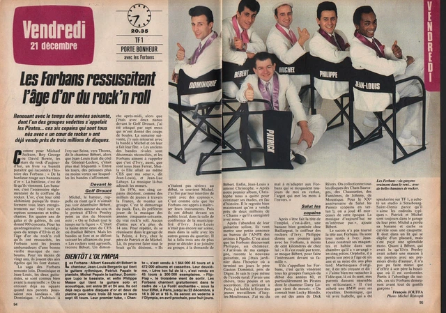 COUPURE DE PRESSE Clipping 1984 Le groupe Les Forbans (2 pages) EUR 5,00 - PicClick FR