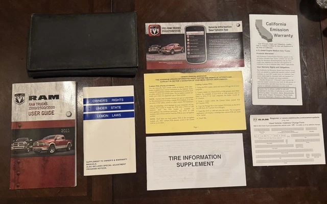 🛻🛻2011 DODGE RAM 1500/2500/3500 Factory OEM User Guide/Owners Manual🛻🛻 ...