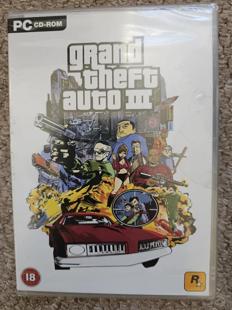 GRAND THEFT AUTO III, 3 PIEZAS juego de CD-ROM, 2002, Rockstar, nuevo y ...