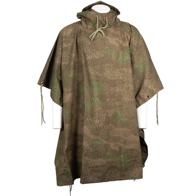 MODERN WW2 INSPIRED Reversible Poncho - Dull Splinter Camo-German Army ...
