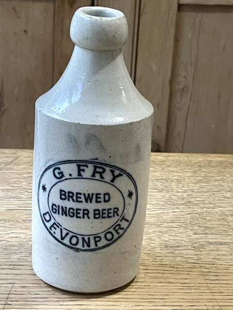 VINTAGE GINGER BEER Bottle Stoneware Plymouth G Fry Brewed £9.95 ...