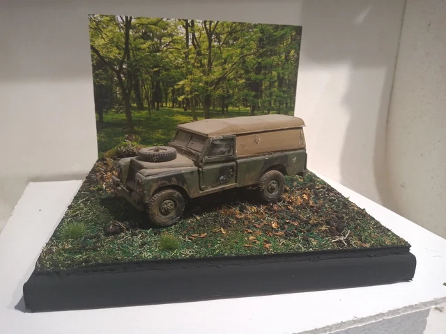 WOODLAND FLOOR WITH backdrop diorama base WWI WWII all eras 1/72 1/48 1 ...