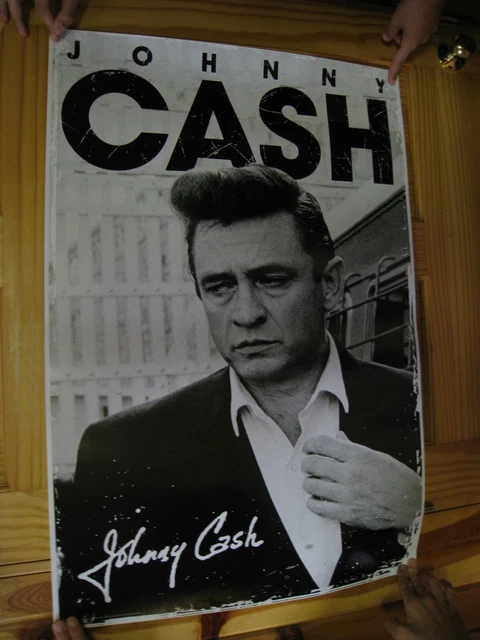 JOHNNY CASH POSTER Faceshot EUR 128,38 - PicClick IT