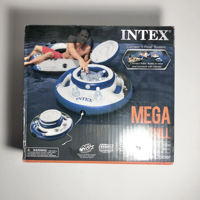 INTEX MEGA CHILL Inflatable Floating Can Beverage Cooler River Tubes ...