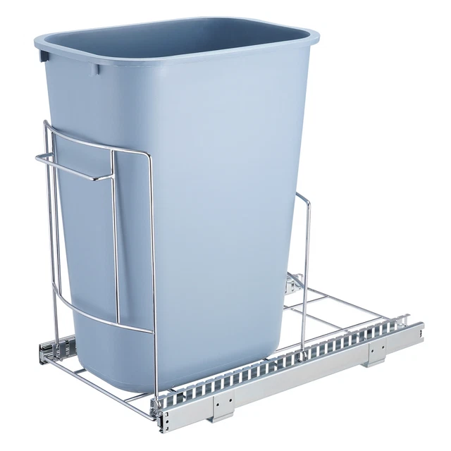 VEVOR PULL OUT Trash Can Under Cabinet Roll-Out Rack Slide Out Waste ...