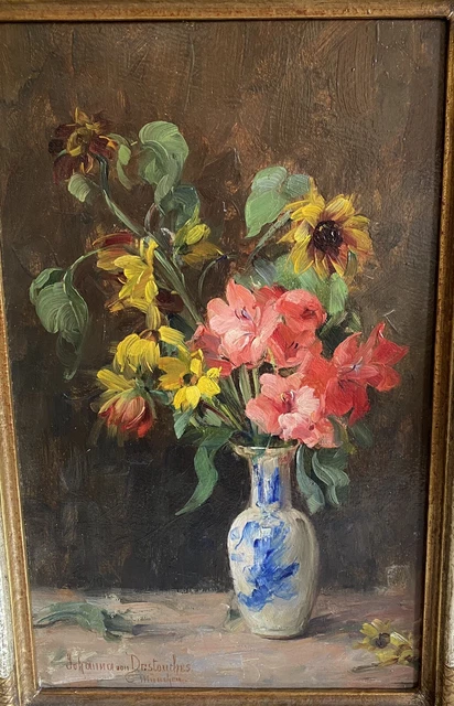 GEMÄLDE ÖLBILD BLUMEN Stillleben- JOHANNA VON DESTOUCHES EUR 999,00 - PicClick DE
