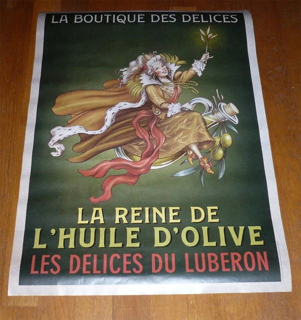 POSTER AFFICHE LA Reine de L'Huile d'Olive - 50 cm x 69,5 cm - En Très ...