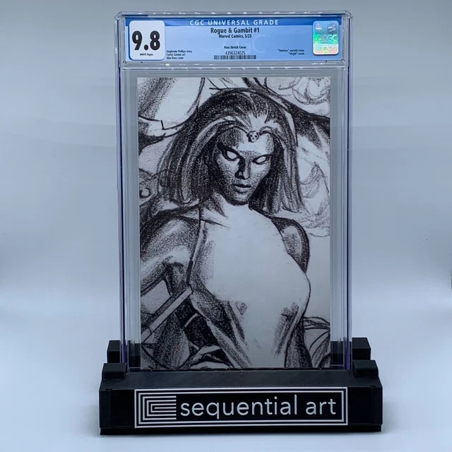 ROGUE & GAMBIT (2023) #1 Alex Ross Intemporel 1:100 Sketch CGC 9,8 Neuf ...