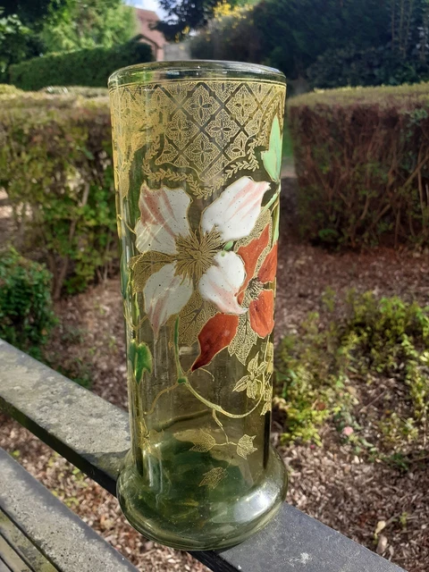 ANCIEN VASE EN verre émaillé Legras Montjoye EUR 91,00 - PicClick FR