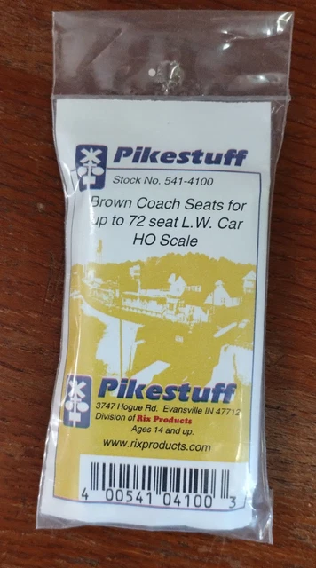 PIKESTUFF HO SCALE 541-4100 Brown Coach Seats For Up To 72 Seat L.W ...