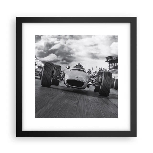 POSTER 30X30CM FORMULA 1 in bianco e nero Stampe Immagini Quadri ...