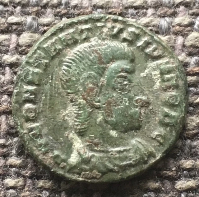 RÖMISCHE KAISERZEIT CONSTANTIUS Gallus Caesar Follis Siscia Reitersturz ...
