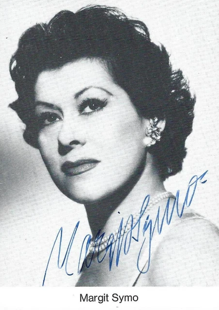 ORIGINAL AUTOGRAMM VON MARGIT SYMO ( SCHAUSPIELERIN / PHOTO-PK 50er ...