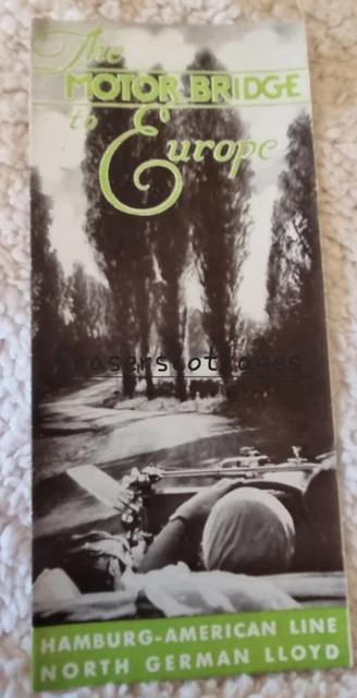 1934 HAMBURG American Line The Motor Bridge to Europe Brochure £52.71 ...