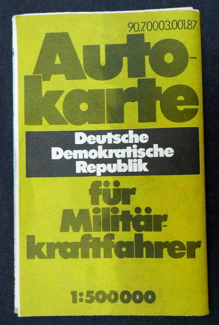 4203 EAST GERMAN/DDR/GDR/NVA Cold War "AUTO Map for military drivers ...