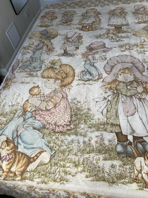 VINTAGE SARAH KAY Holly Hobby Hobbie Single Twin Bed Duvet Cover only ...