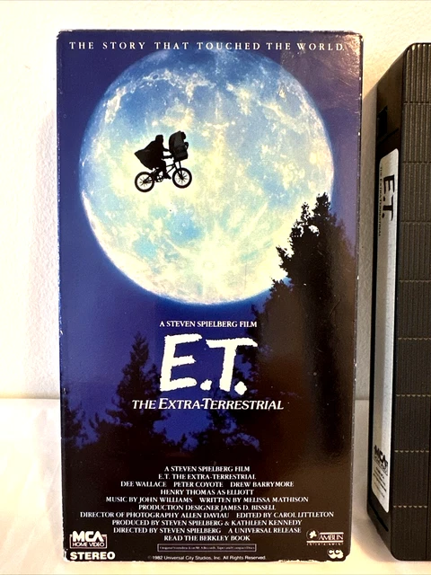 E.T. ET THE Extra Terrestrial : VHS Tape 1982 - Rare Green and Black ...