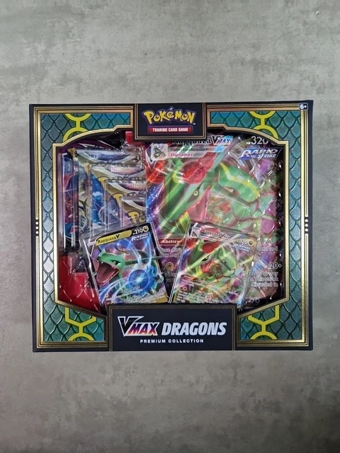 POKEMON TCG: VMAX Dragons Premium Collection - Rayquaza/Duraludon NEW £ ...