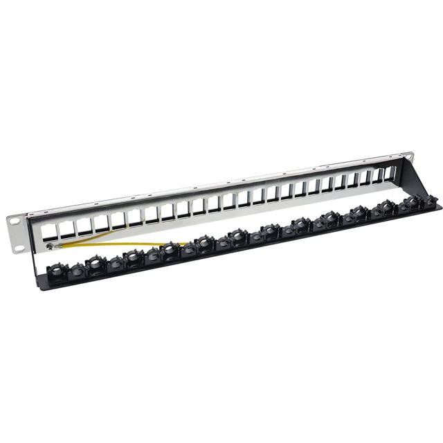 INLINE PATCHFELD 24-FACH, Keystone Leerblech Patchpanel, 19", 1HE ...