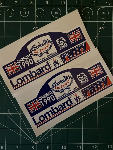 2 REPLICA LOMBARD RAC Rally Sticker, 1990 £4.00 - PicClick UK