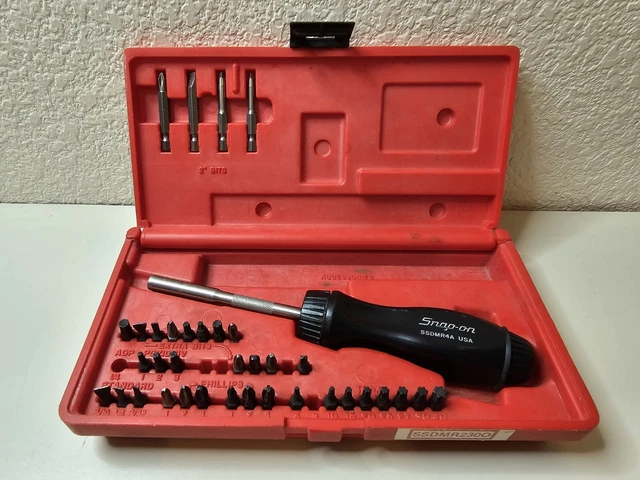 SNAP ON TOOLS Ratcheting Magnetic Screwdriver Set SSDMR230 Black W ...