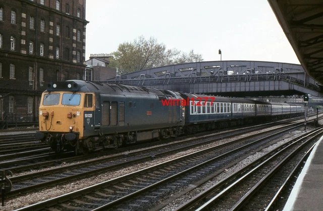 ORIGINAL RAILWAY SLIDE Class 50 50025 at Royal Oak 01.05.81 £5.50 ...