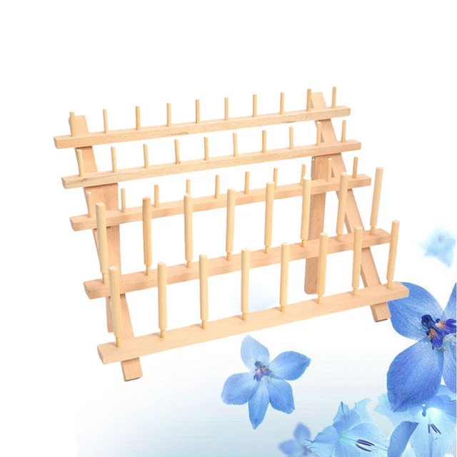 PORTE-FIL MURAL PORTE-BOBINE De Support Stockage Bois Massif EUR 69,99 ...