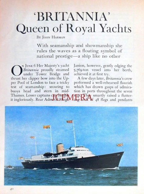 'BRITANNIA' - THE Royal Yacht - Original 1977 Magazine Cutting £2.97 ...